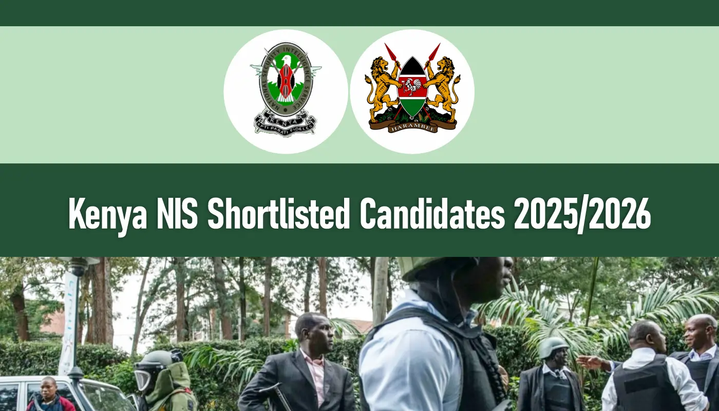 Kenya NIS Shortlisted Candidates 2026 www.nis.go.ke Careers Portal