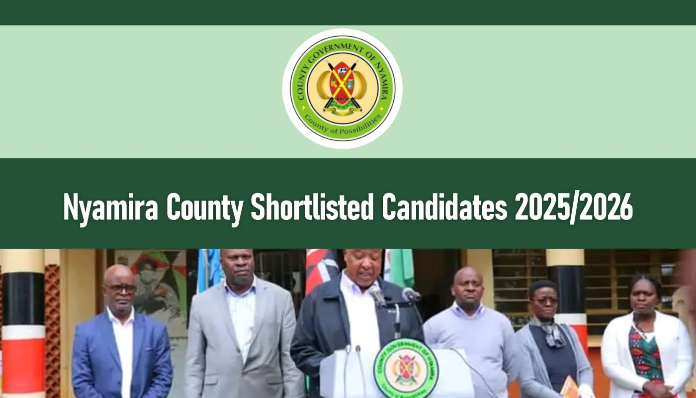 Nyamira County Shortlisted Candidates 2026/2027 PDF Download